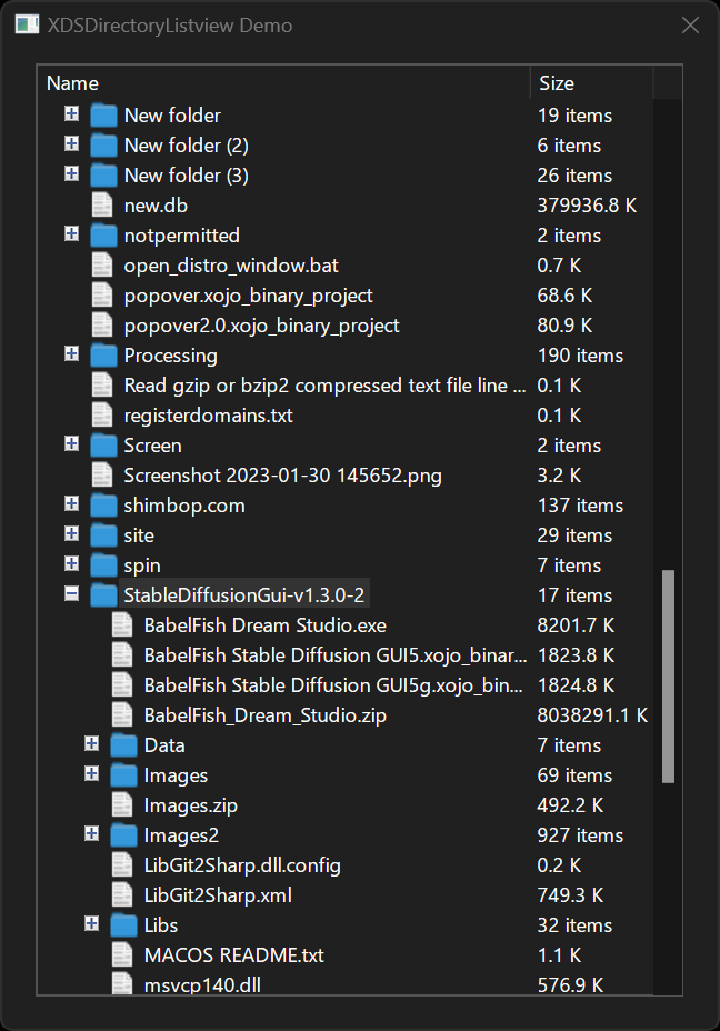 XDSDirectoryListview | Xojo Developer's Spot